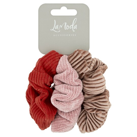 La Moda Ribbed Scrunchie Set 3 Pack - Tesco Groceries
