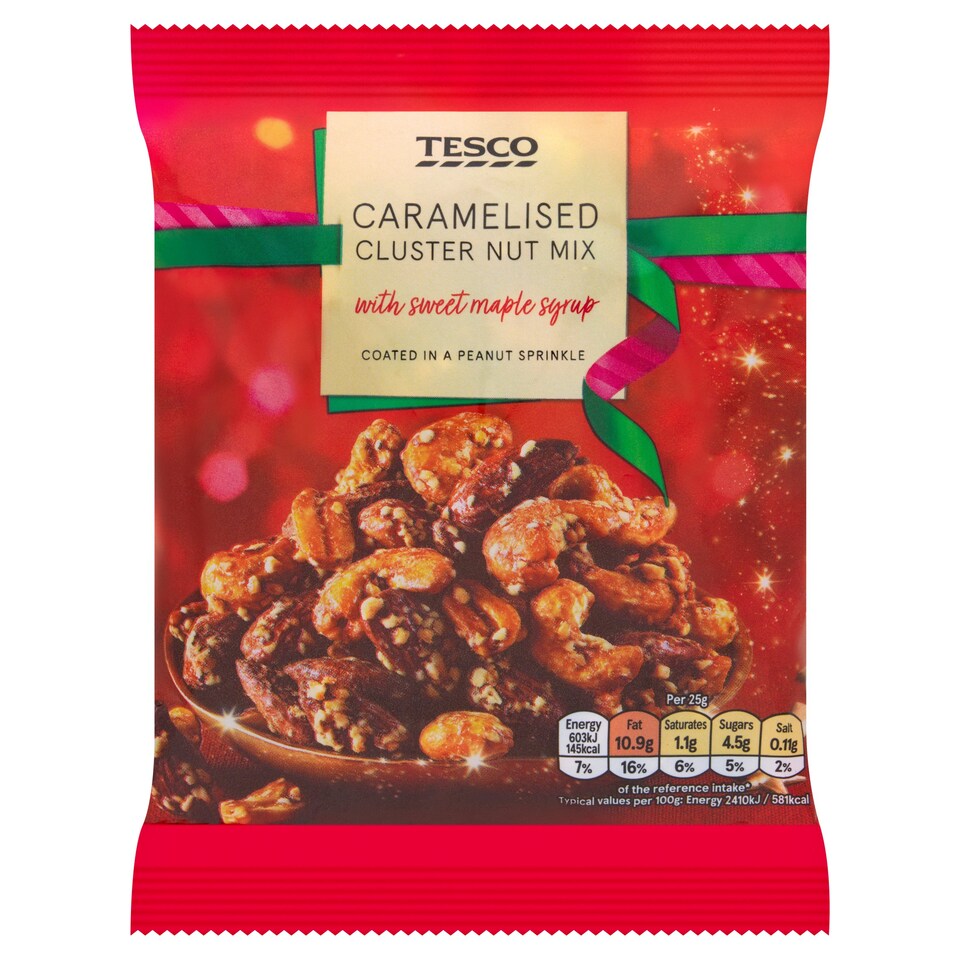 Tesco Caramelised Party Nut Mix 165g - Tesco Groceries