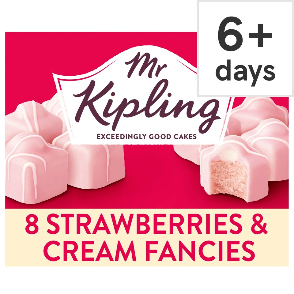 Mr Kipling Strawberries & Cream Fancies 8 Pack - Tesco Groceries