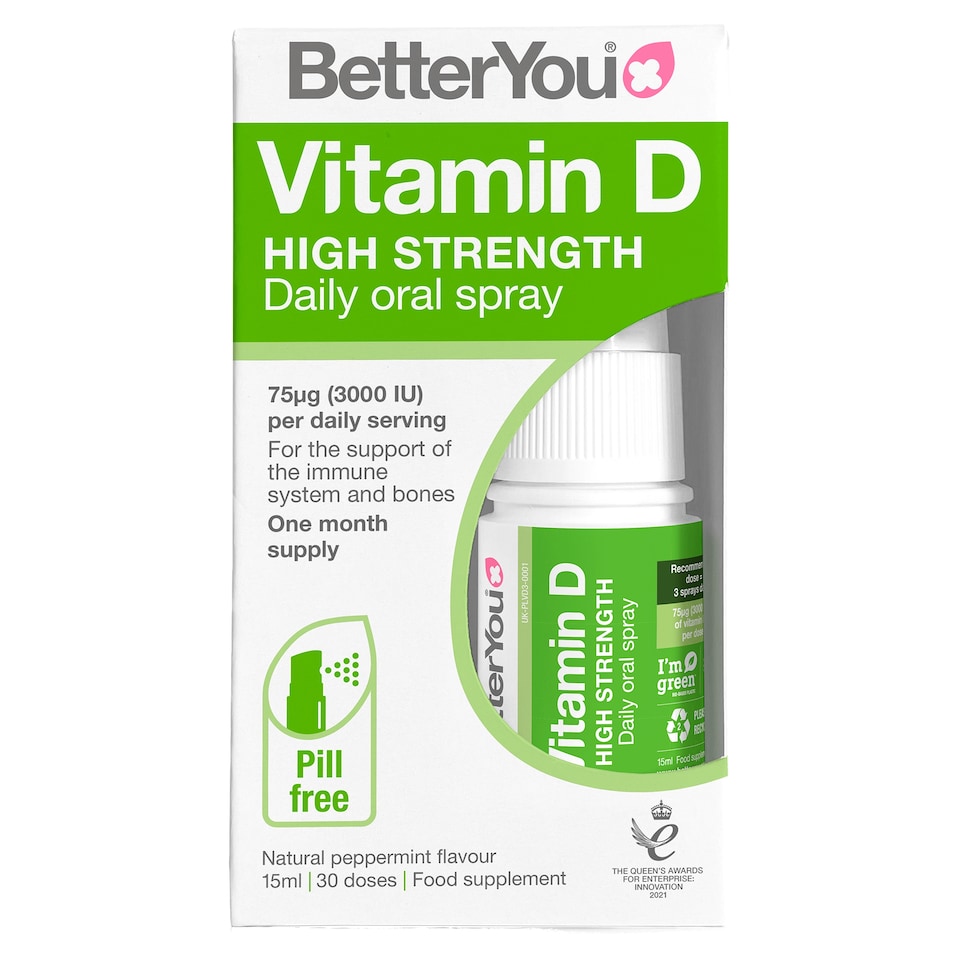 BetterYou Vitamin D High Strength Daily Oral Spray 15ml - Tesco Groceries
