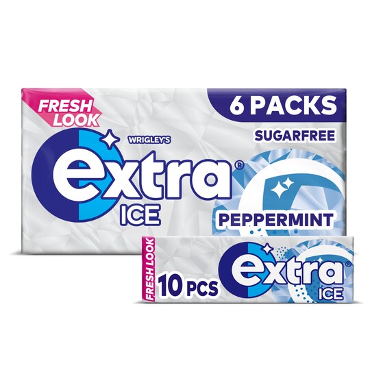 Wrigley's Extra Ice Peppermint 6X10 Pieces 84G - Tesco Groceries