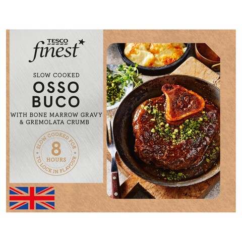 Tesco Finest Slow Cooked Osso Bucco with Bone Marrow gravy & Gremolata ...