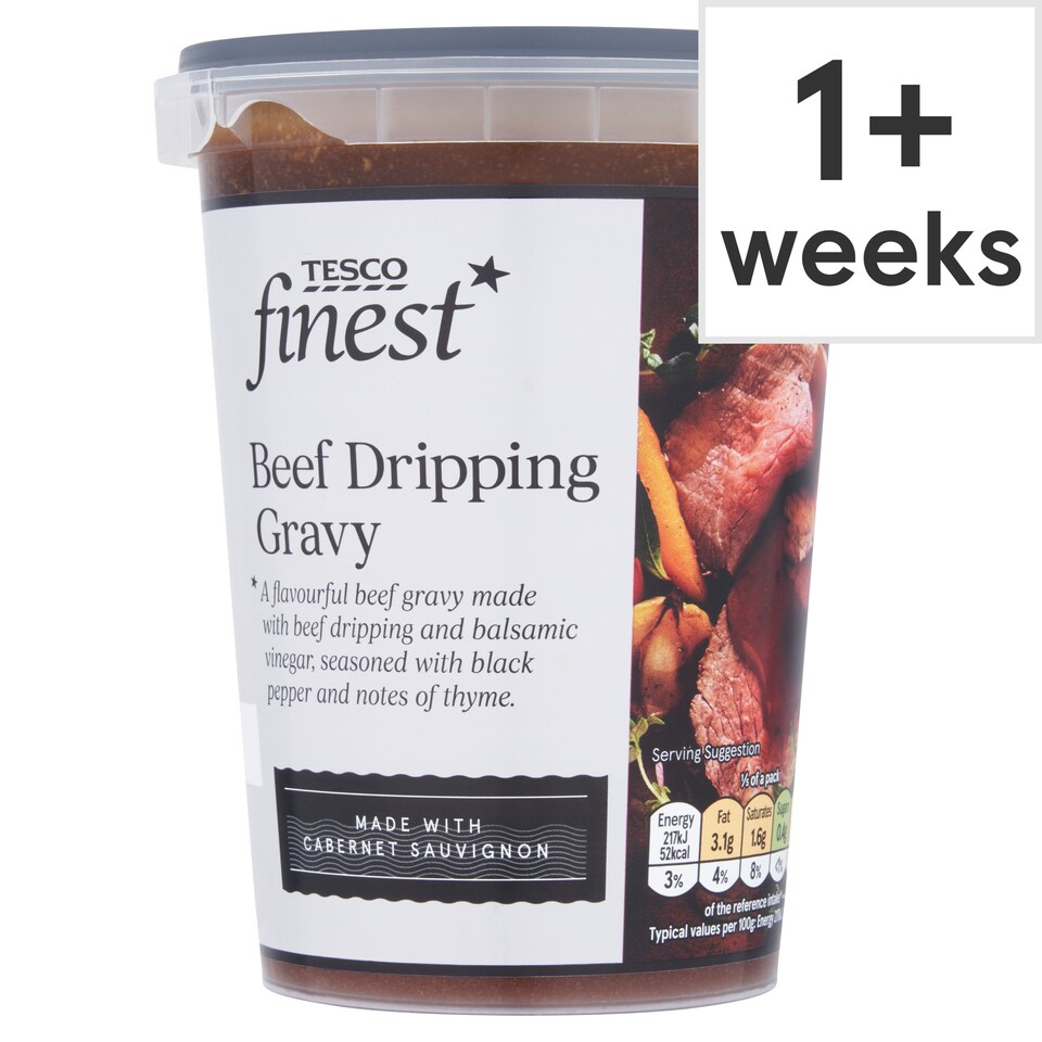 TESCO FINEST BEEF DRIPPING GRAVY 500G - Tesco Groceries