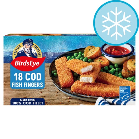 Birds Eye 18 Breaded Cod Fish Fingers 504g - Tesco Groceries
