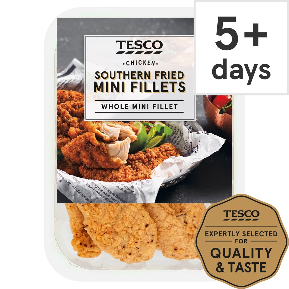 Tesco Southern Fried Breaded Chicken Mini Fillets 305G - Tesco Groceries