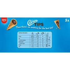 Cornetto Chocolate Tips Ice Cream 5Pack 80G - Tesco Groceries