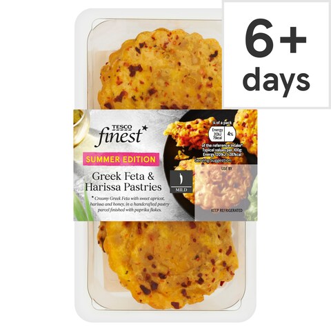 Tesco Finest Greek Feta & Harissa Pastries 106g - Tesco Groceries