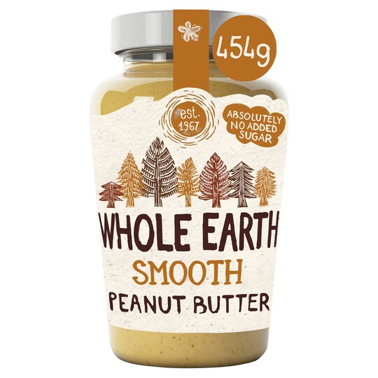 Whole Earth Smooth Peanut Butter 454G - Tesco Groceries
