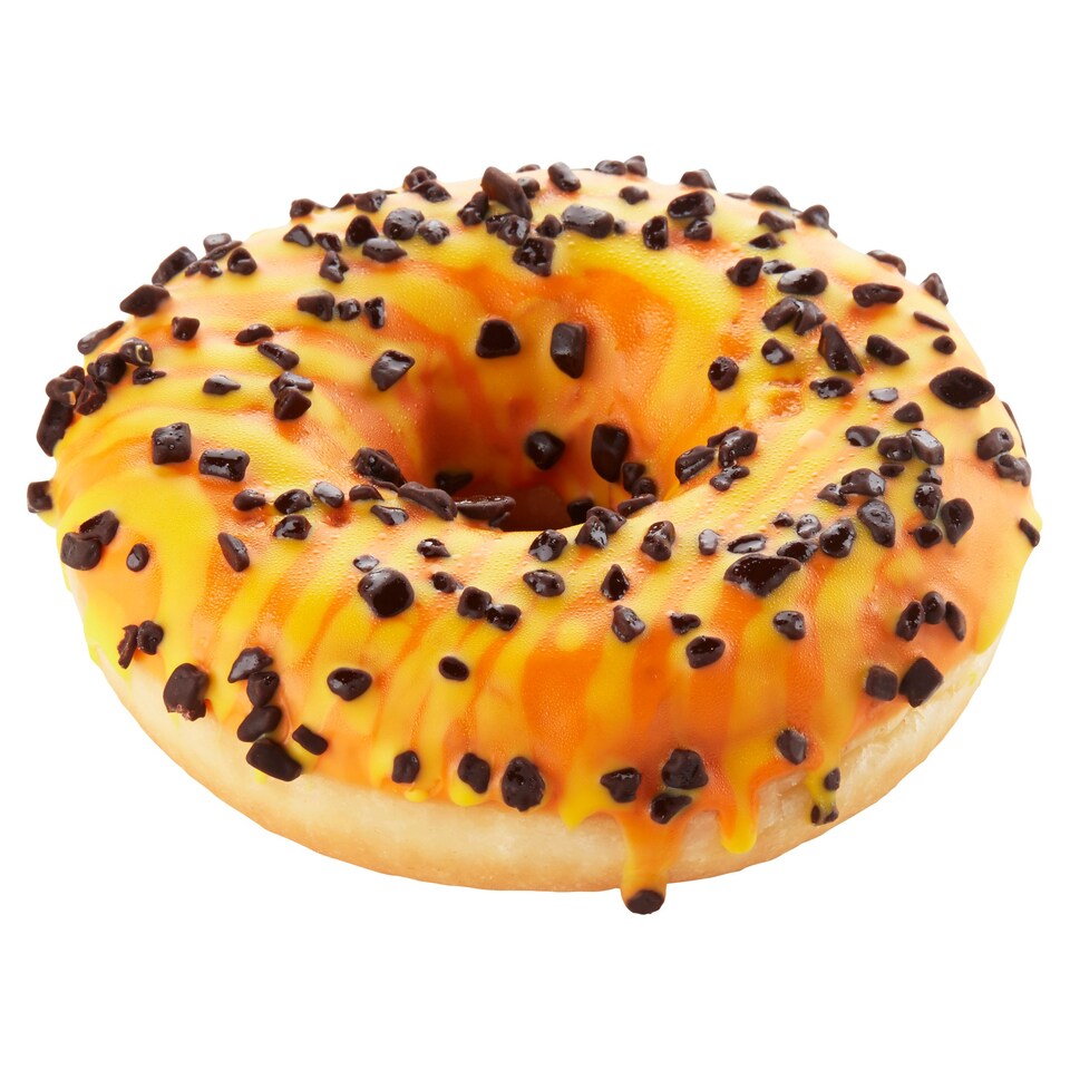Tesco Donut s nápl&ou maracuja a &okoládovým posypom 75 g - Tesco Groceries