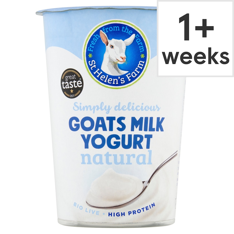 St Helen's Farm Natural Goats Milk Yogurt 450G - Tesco Groceries