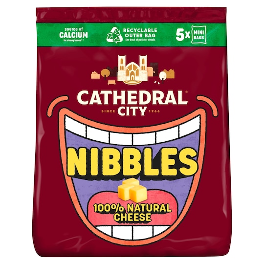 Cathedral City Nibbles Cheese 5X16g - Tesco Groceries