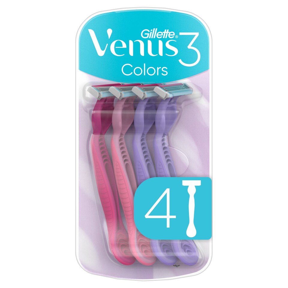 Gillette Venus 3 Disposable Razor 4 Pack - Tesco Groceries