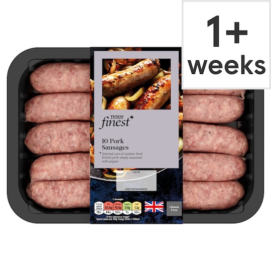 Tesco Finest 10 Pork Sausages 667g Tesco Groceries