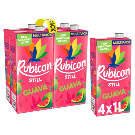 Rubicon Still Guava Juice 4X1l - Tesco Groceries