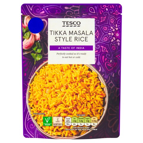 Tesco Tikka Masala Style Rice 250g - Tesco Groceries