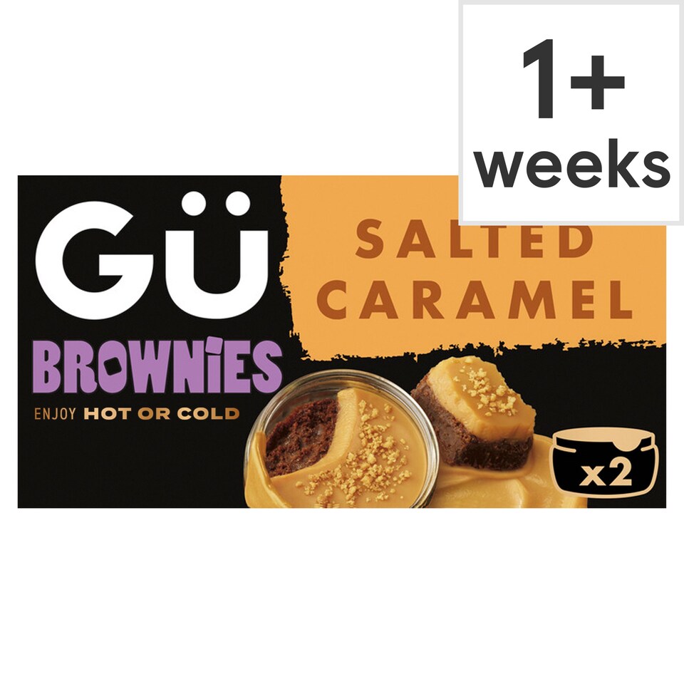 Gu Chocolate & Salted Caramel Brownie Dessert 2X80g - Tesco Groceries