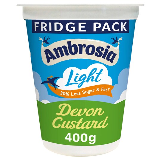 Ambrosia Light Devon Custard Pot 400G - Tesco Groceries
