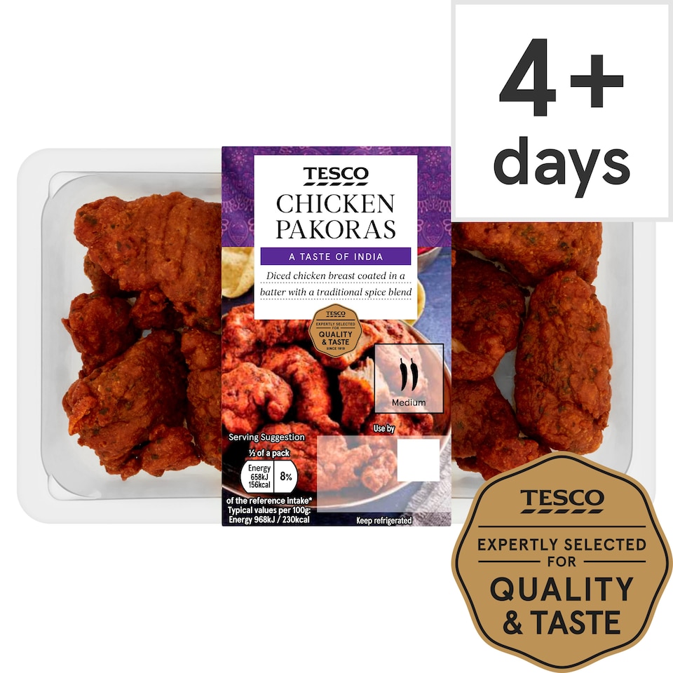Tesco A Taste Of India Chicken Pakora 150G - Tesco Groceries