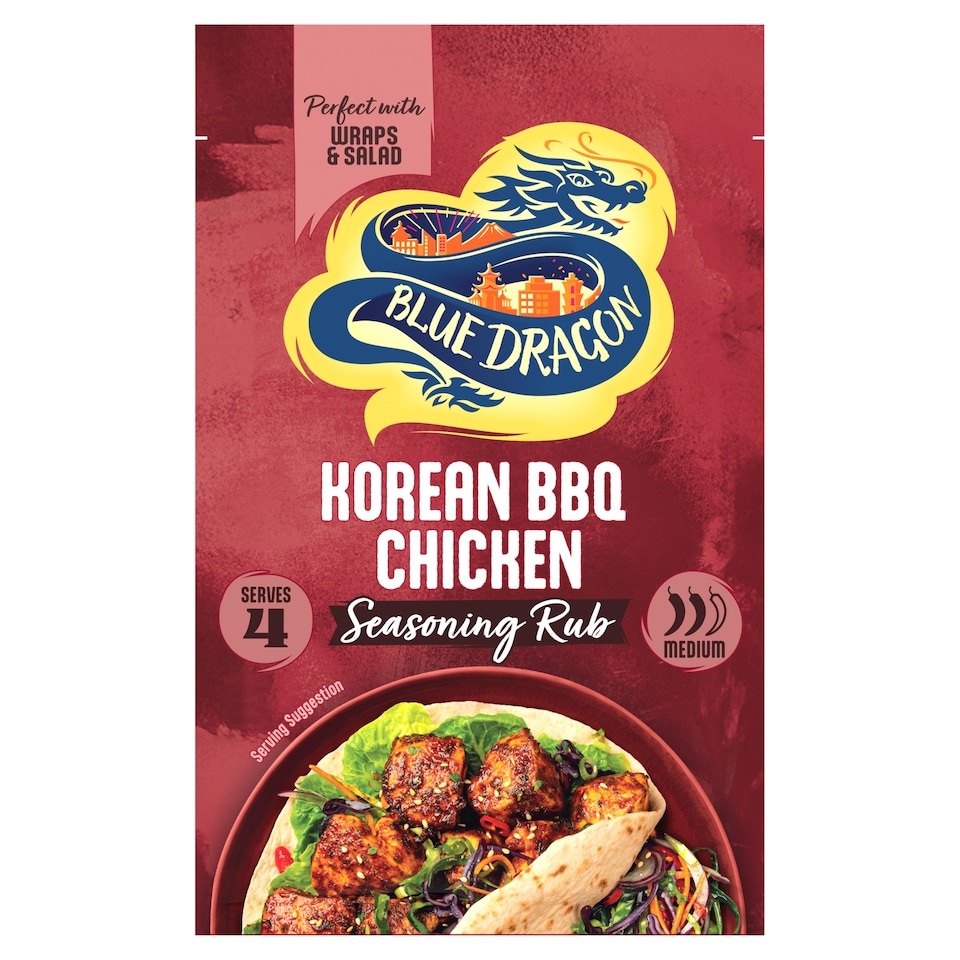 Blue Dragon Korean BBQ Chicken Seasoning Rub 25g - Tesco Groceries