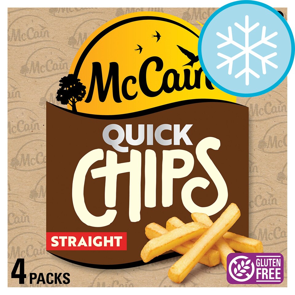 McCain Microwave Quick Chips Straight Cut 4x100G - Tesco Groceries