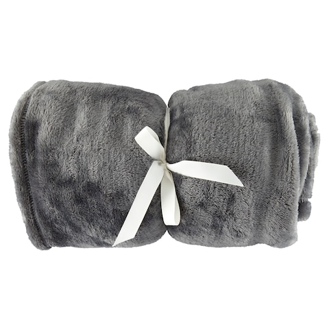 Tesco Super Soft Grey Throw 120 cm x 150 cm - Tesco Groceries