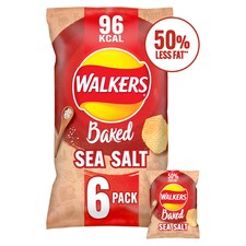 Walkers Baked Sea Salt 6 X 22G - Tesco Groceries