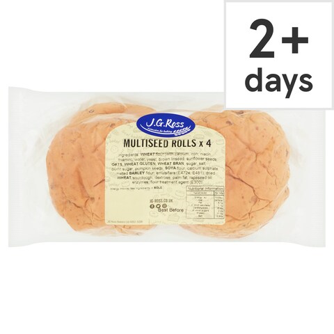 Jg Ross Multiseed Rolls X4 - Tesco Groceries