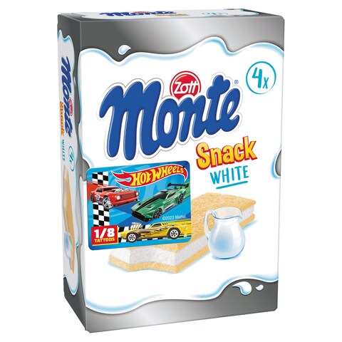 Zott Monte Snack White tejes krémmel töltött sütemény 4 x 29 g (116 g ...