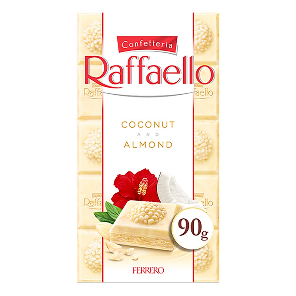 Ferrero Raffaello White Chocolate Bar 90g - Tesco Groceries