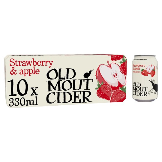 Old Mout Strawberry & Apple Flavoured Cider 10 X 330Ml - Tesco Groceries