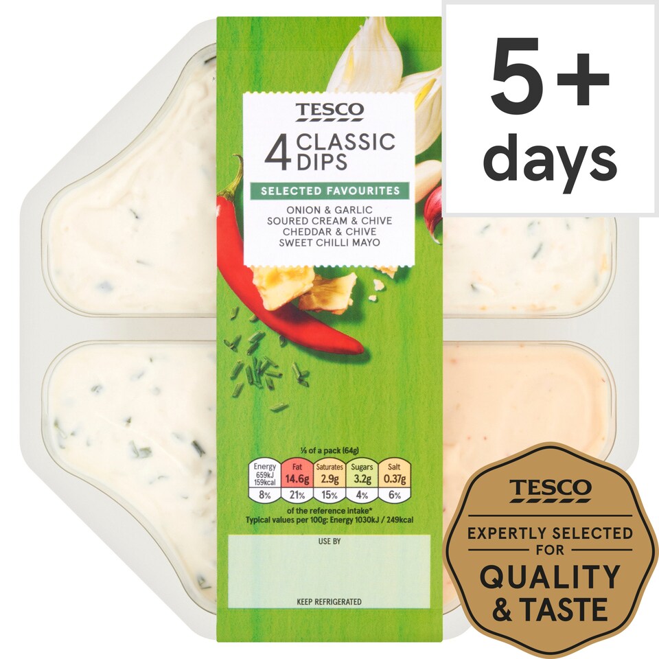 Tesco Classic Multipack Dips 516G - Tesco Groceries