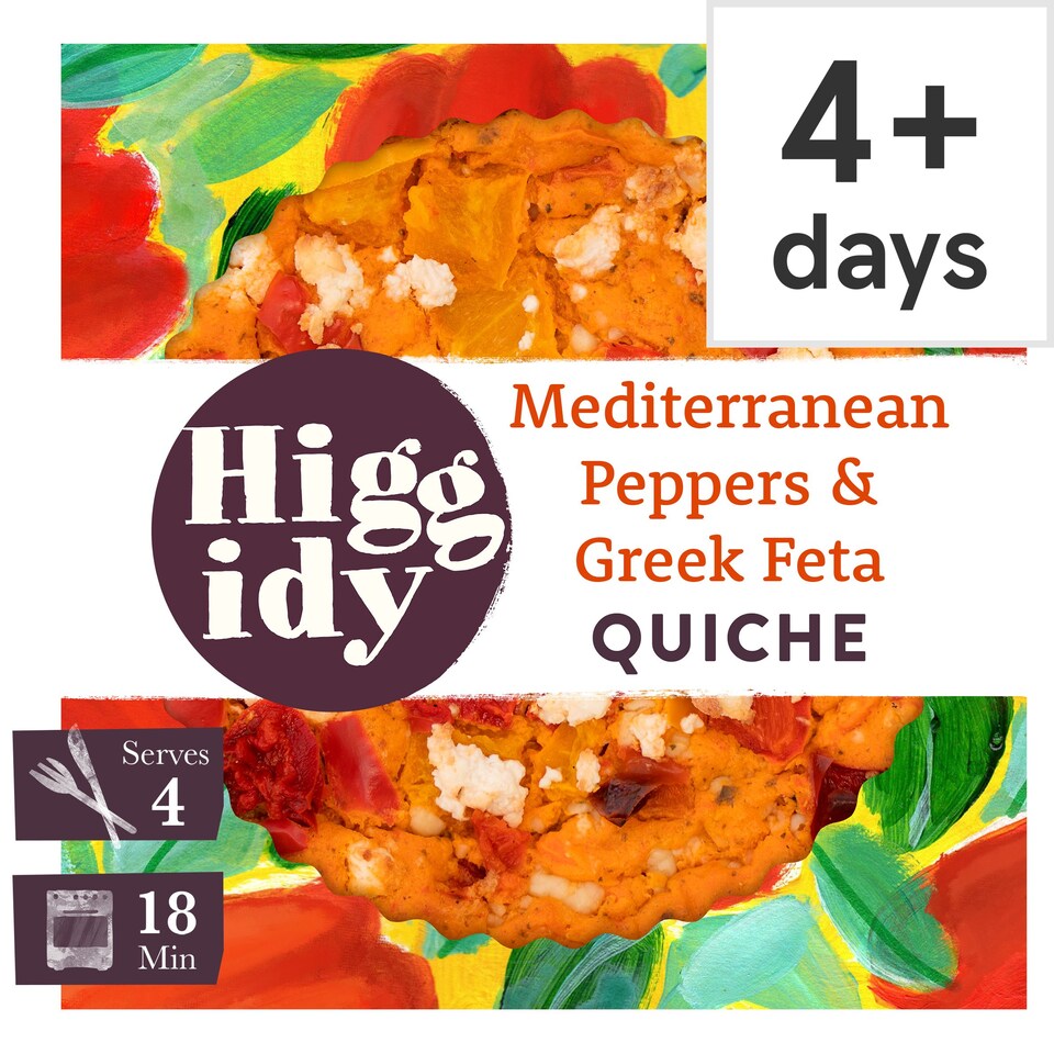 Higgidy Mediterranean Pepper & Feta Quiche 400G - Tesco Groceries