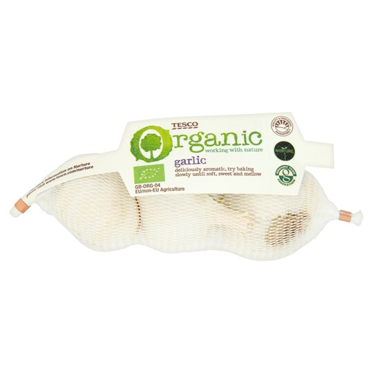 Tesco Organic Garlic 3 Pack - Tesco Groceries