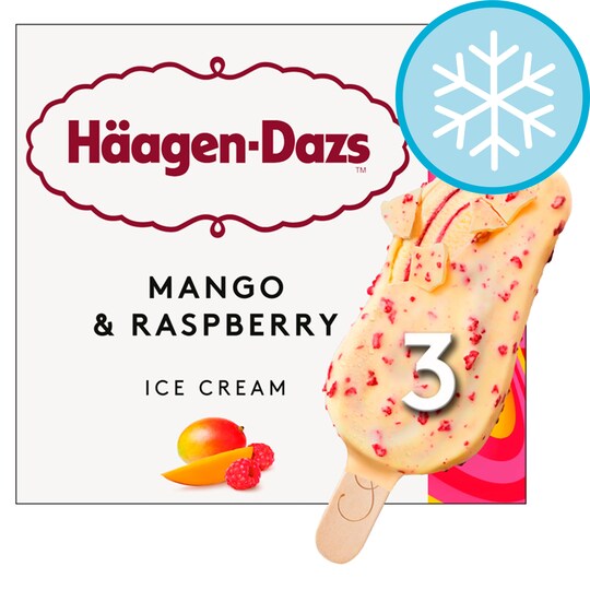 Haagen Dazs Mango & Raspberry Ice Cream Bar 3X80ml - Tesco Groceries