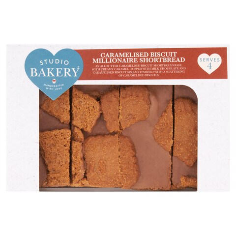 Studio Bakery Millionaires Shortbread Caramelised 4 Slice - Tesco Groceries