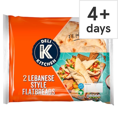 Deli Kitchen Lebanese Style Flatbreads 2 pack - Tesco Groceries