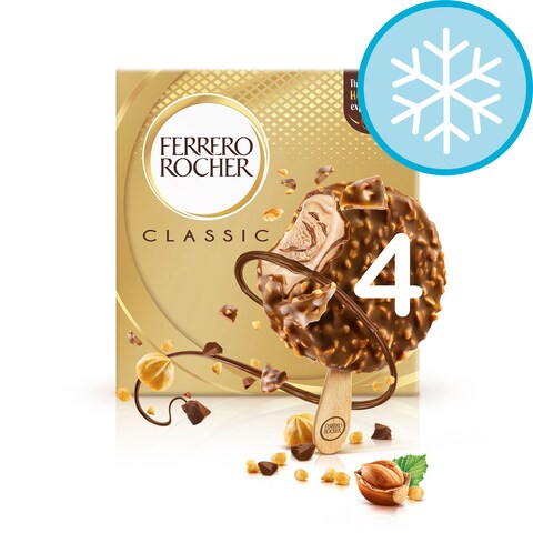 Ferrero Rocher Classic Ice Cream Sticks 4 X 70Ml - Tesco Groceries