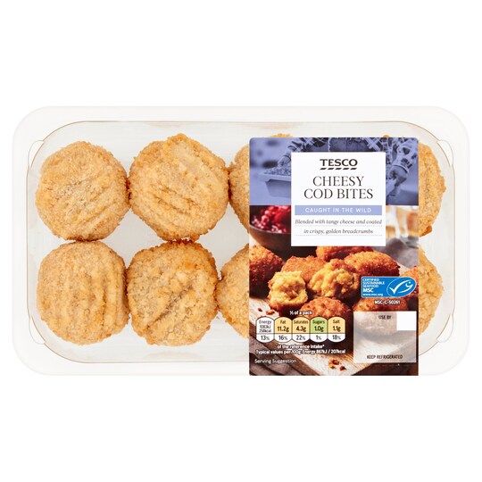 Tesco Cheesy Cod Bites 264G - Tesco Groceries