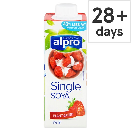 Alpro Soya Single Chilled Soya Alternative To Cream 250Ml - Tesco Groceries