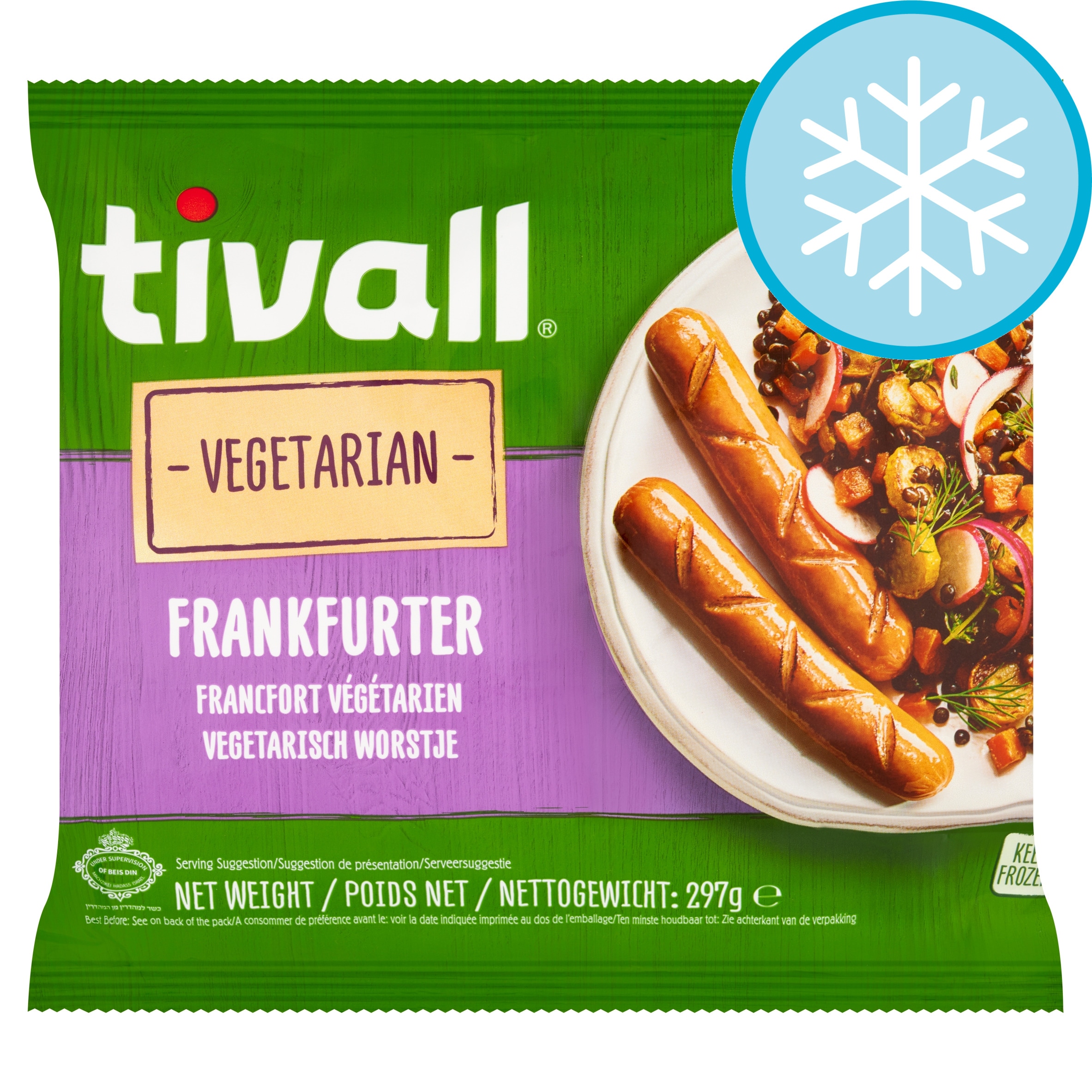 Tivall Vegetarian Frankfurters 297G - Tesco Groceries