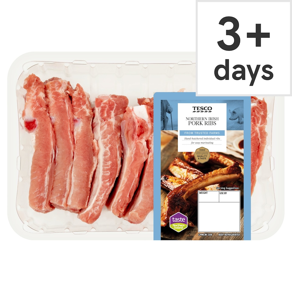 Tesco Northern Irish Pork Ribs 700g - Tesco Groceries