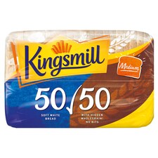 Kingsmill 50/50 Medium Bread 800G - Tesco Groceries