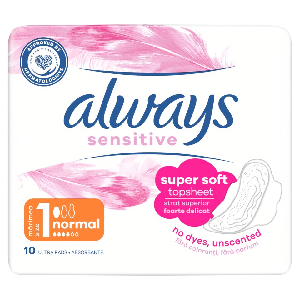 Always Ultra Sensitive Normal Plus Egészségügyi Betét (1-es Méret), 10 ...