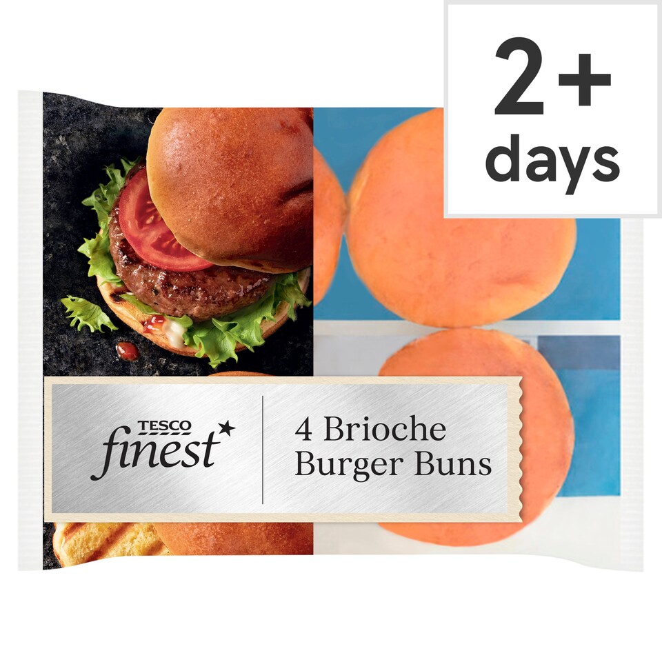 Tesco Finest 4 Brioche Burger Buns - Tesco Groceries