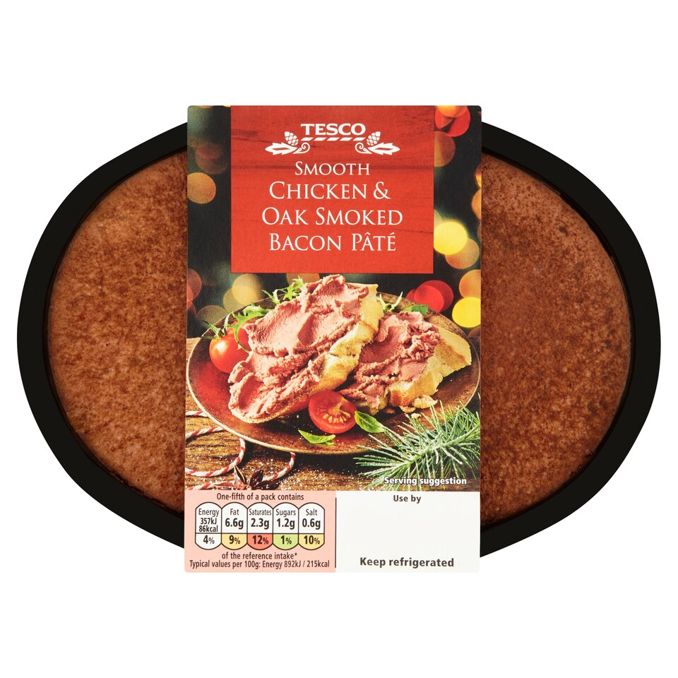 TESCO CHICKEN & SMOKED BACON PATE 200G - Tesco Groceries
