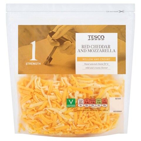 Tesco Grated Mix Mozzarella And Cheddar 250G - Tesco Groceries