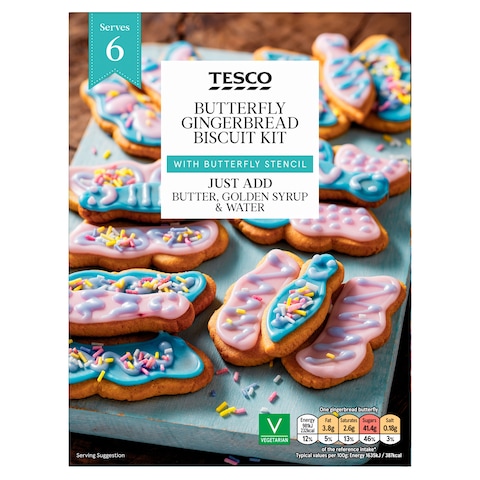 Tesco Butterfly Gingerbread Biscuit Kit 290g - Tesco Groceries