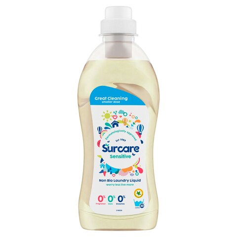 Surcare Sensitive Non Bio Laundry Liquid 750ml - Tesco Groceries