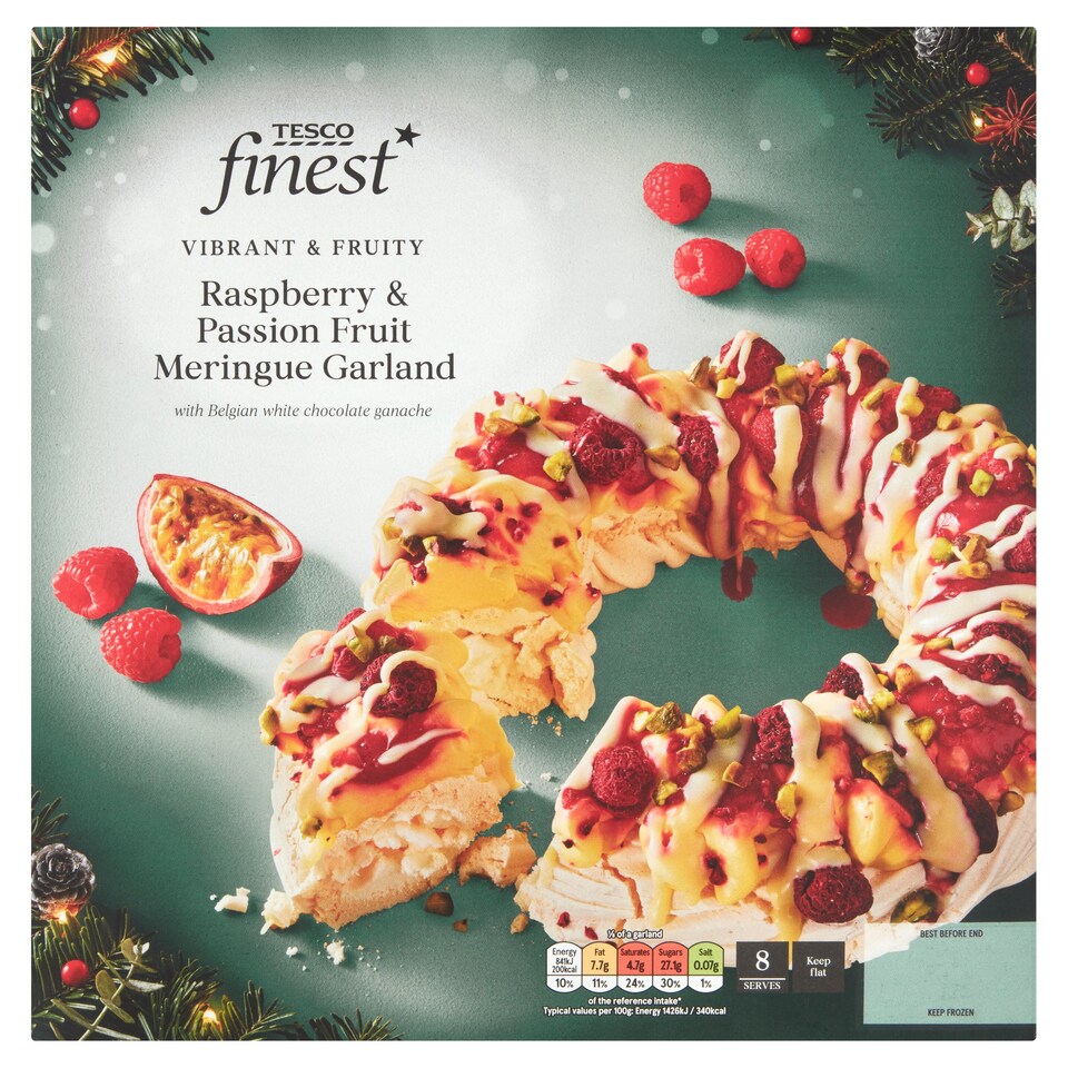 Tesco Finest Raspberry & Passion Fruit Meringue 472G - Tesco Groceries