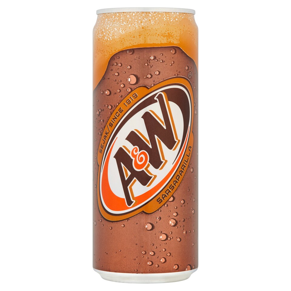 A&W SARSAPARILLA SPARKLING FLAV DRINK 330ML - Tesco Groceries
